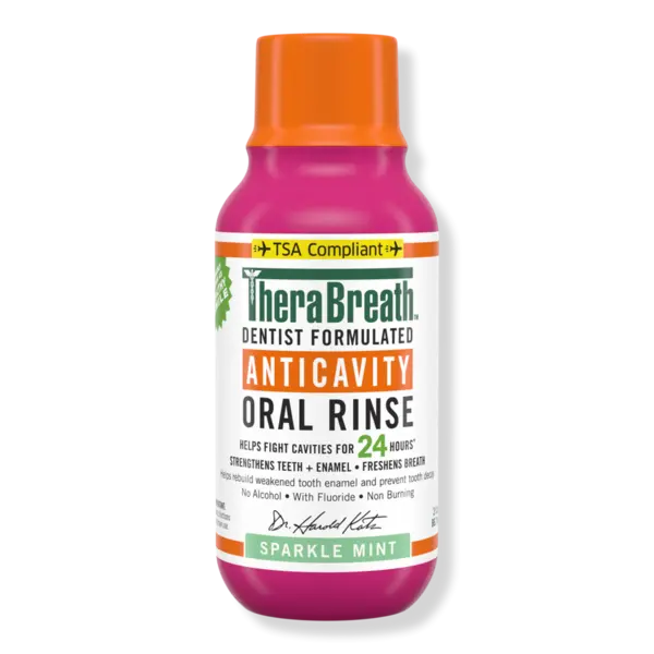 THERABREATH Travel Fluoride Oral Rinse Sparkle Mint - One-color