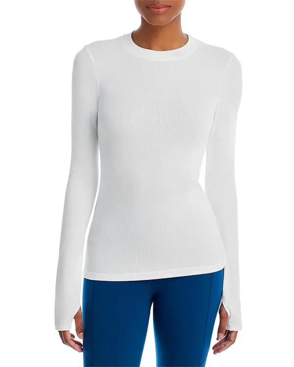 Splits59 Louise Ribbed Top - White