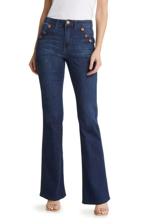 Wit & Wisdom Ab'solution Button Trim Flare Jeans