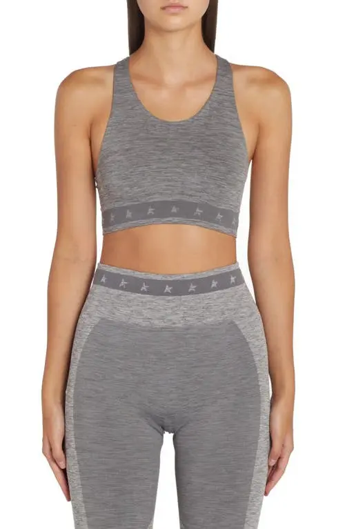 Golden Goose Knot Racerback Crop Top - Melange Grey