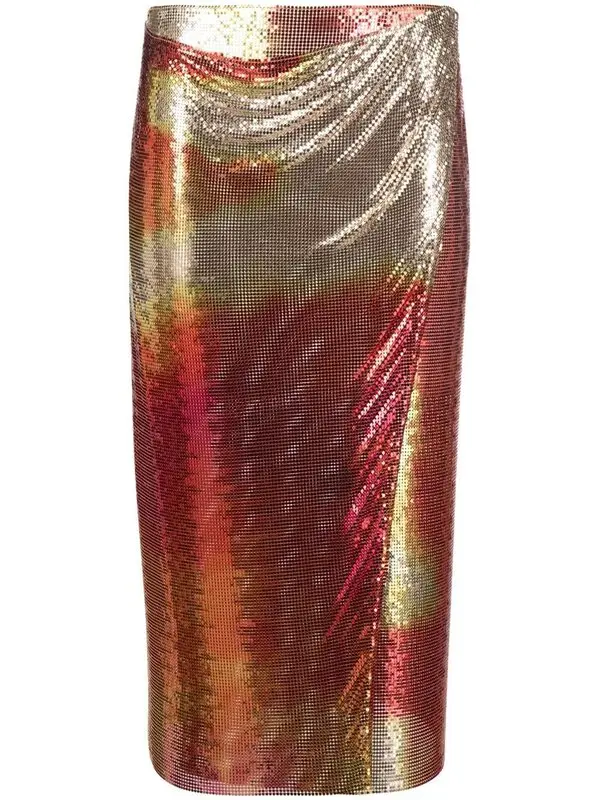 Rabanne Chainmail Skirt - Yellow