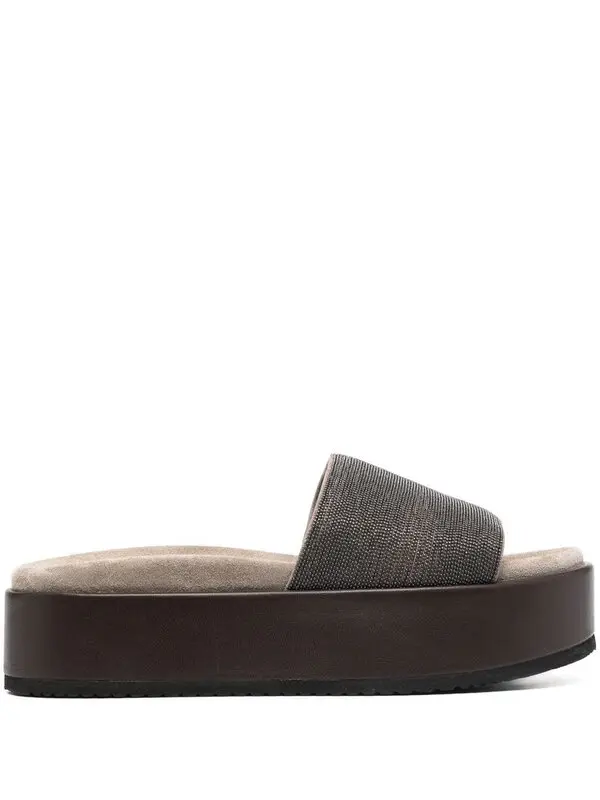 Brunello Cucinelli 50mm Chunky Open-tie Sandals