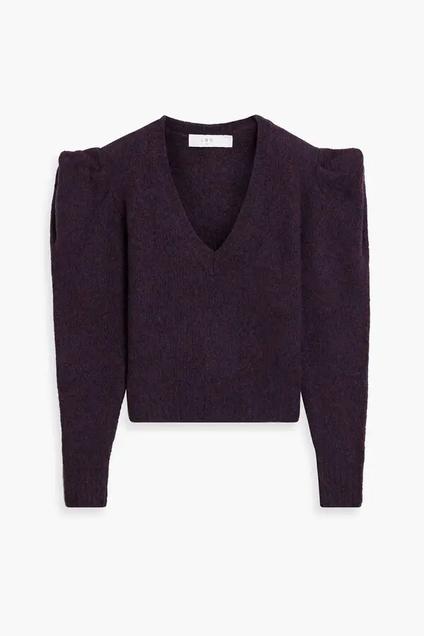 IRO PARIS Over Brushed Wool-blend Sweater - Grape