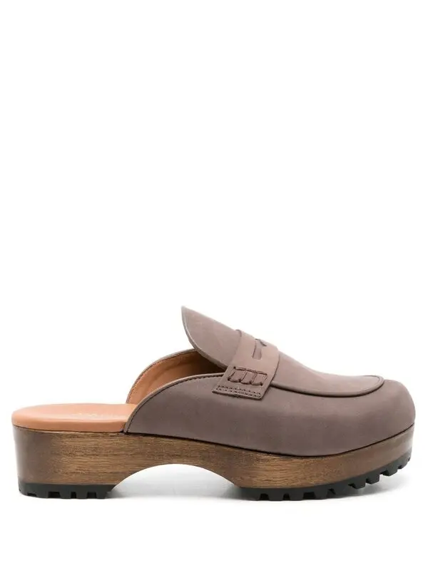 STUDIO CHOFAKIAN Clog Mules - Brown