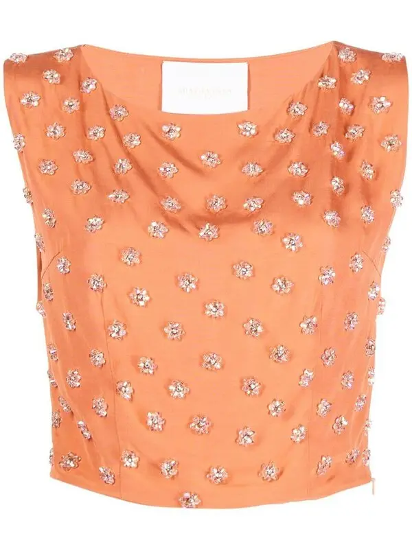 SHATHA ESSA Bead-embellished Top