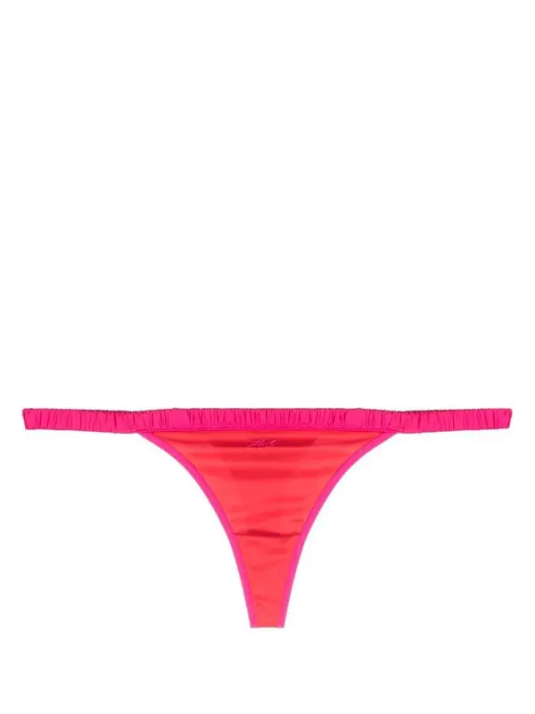 Karl Lagerfeld Two-tone Satin Thong