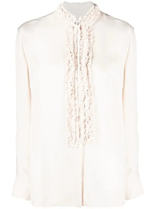JIL SANDER Ruffle-trim Blouse - Neutrals