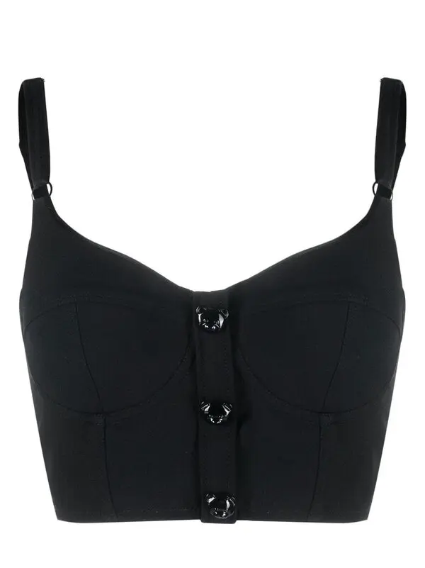 Moschino Teddy Bear-button Bustier Top