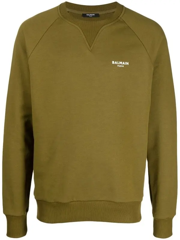 Balmain Logo-print Sweatshirt - Green