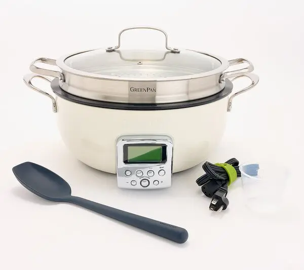 GREENPAN 6qt Elite Electric Multi-pot Withsteamer & Tool