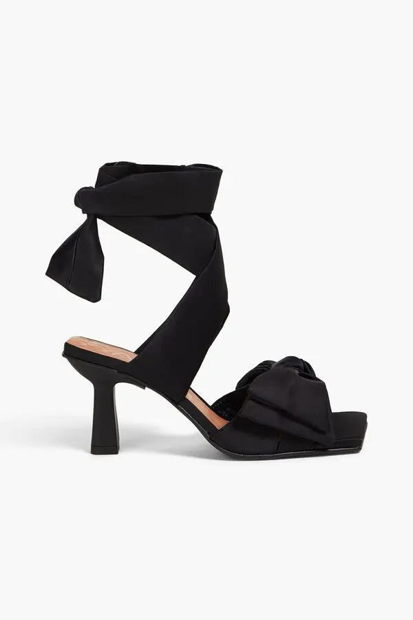 GANNI Bow-detailed Sandals - Black