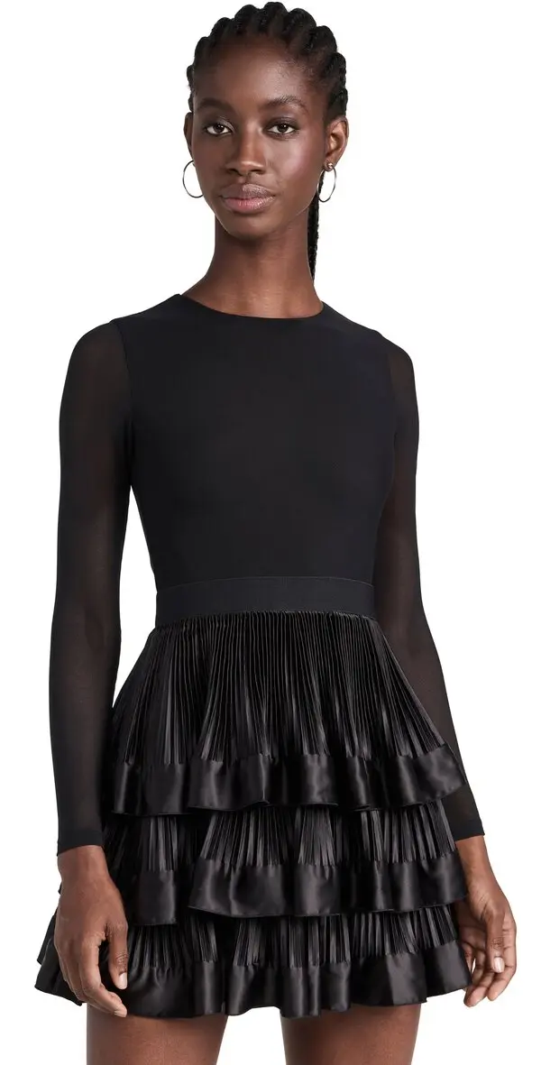 Alice + Olivia Alice + Olivia Chara Ruffle Mini Dress - One-color ...