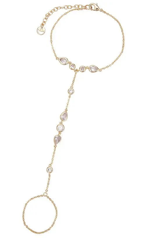Lili Claspe Aurora Hand Chain In Metallic Gold Editorialist