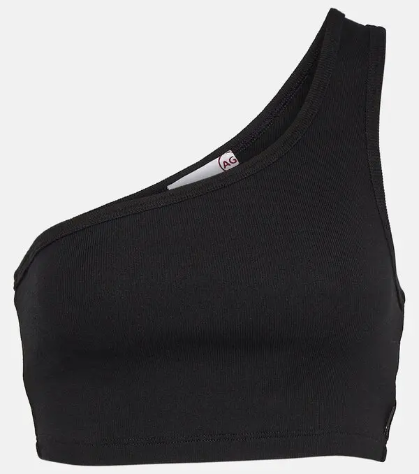 Ag X Emrata Miranda Cotton-blend Crop Top