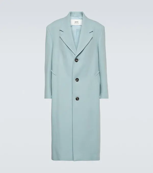 Ami Oversized Wool-blend Gabardine Coat