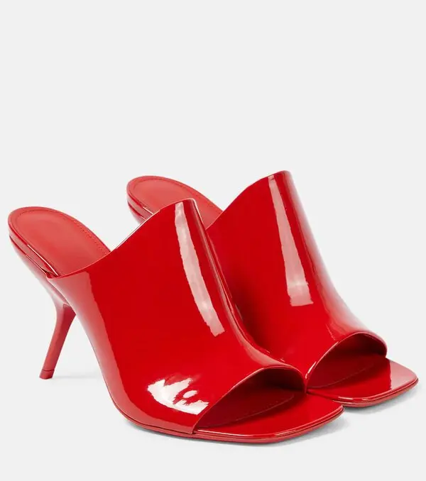 FERRAGAMO Era Patent Leather Mules - Red