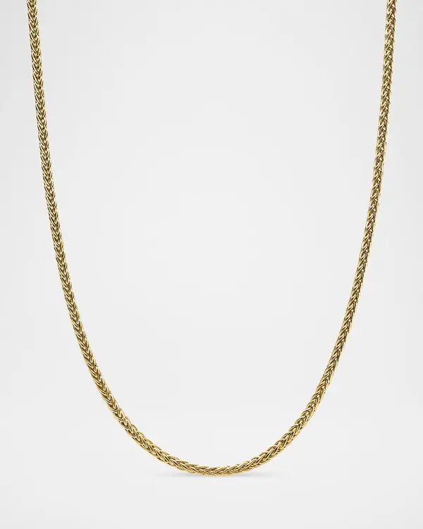 David Yurman 18k 2.5mm Wheat Chain Necklace