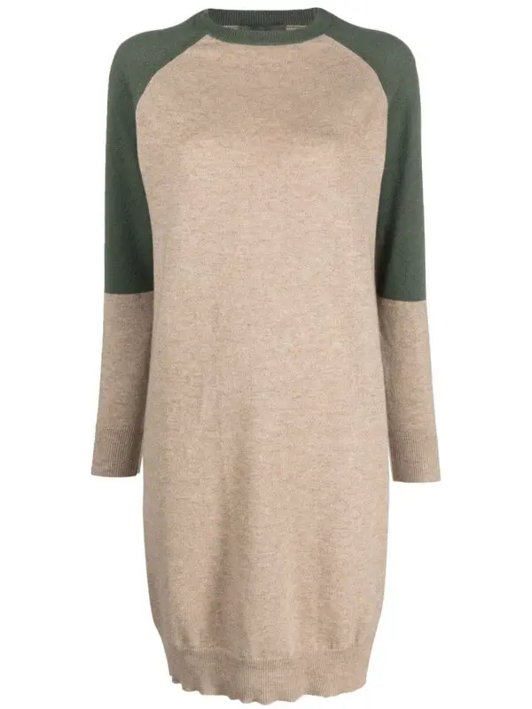Lorena Antoniazzi Colour-block Knitted Cashmere Dress