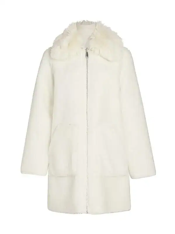 Buy Mercer Collective Alison Reversible Sherpa Coat - Vanilla At 60% ...