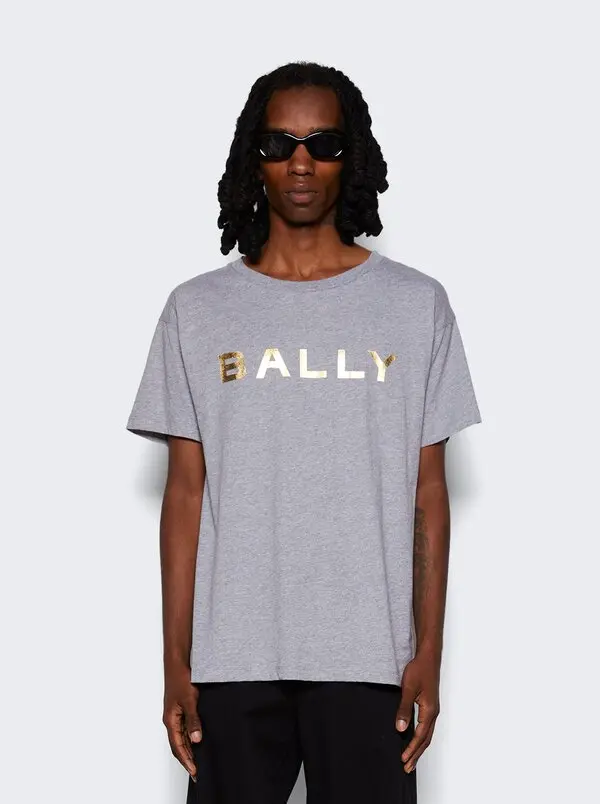 Bally Foil Print T-shirt - Grey Melange
