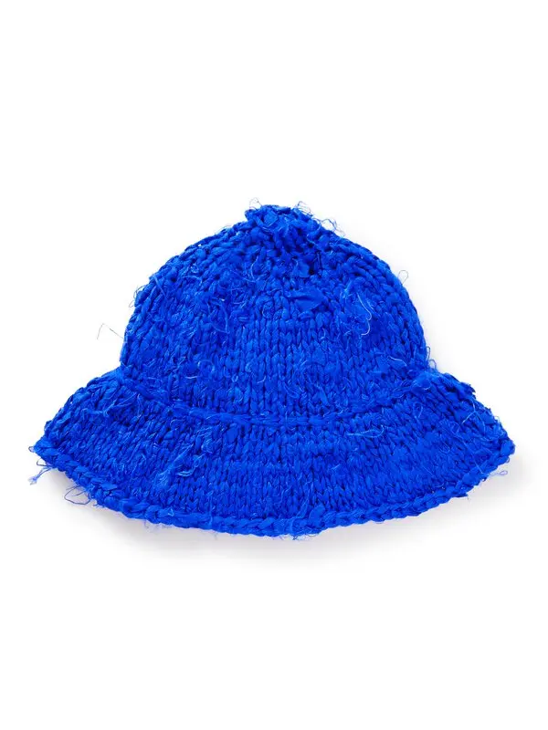 AIREI Distressed Knitted Bucket Hat