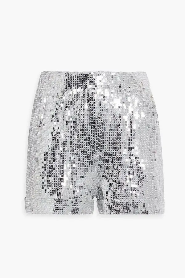 Alice + Olivia Reagan Sequined Chiffon Shorts