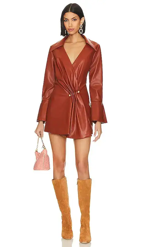 Cult Gaia Mari Dress In Rust - Sequoia | Editorialist