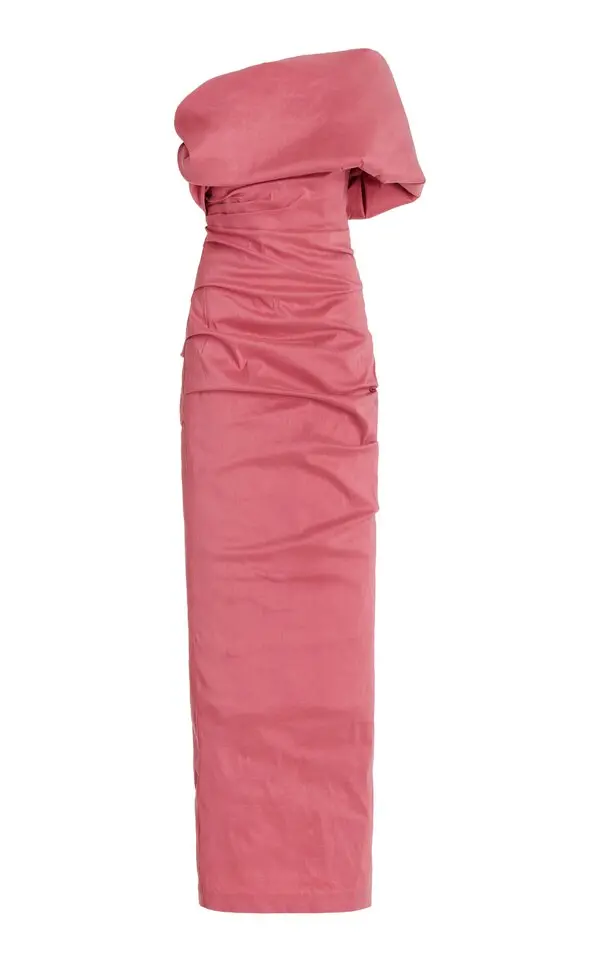 Rachel Gilbert Kat Asymmetric Gown Us 10 Only - Pink | Editorialist