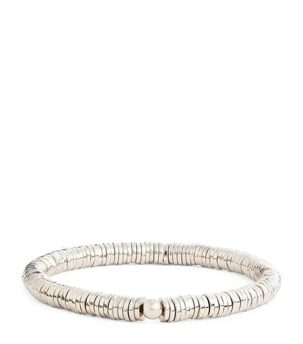 Tateossian Rhodium-plated Sterling Disc Bracelet