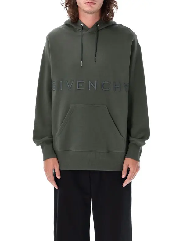Buy Givenchy Hoodie Logo - Greysh Green At 33% Off | Editorialist