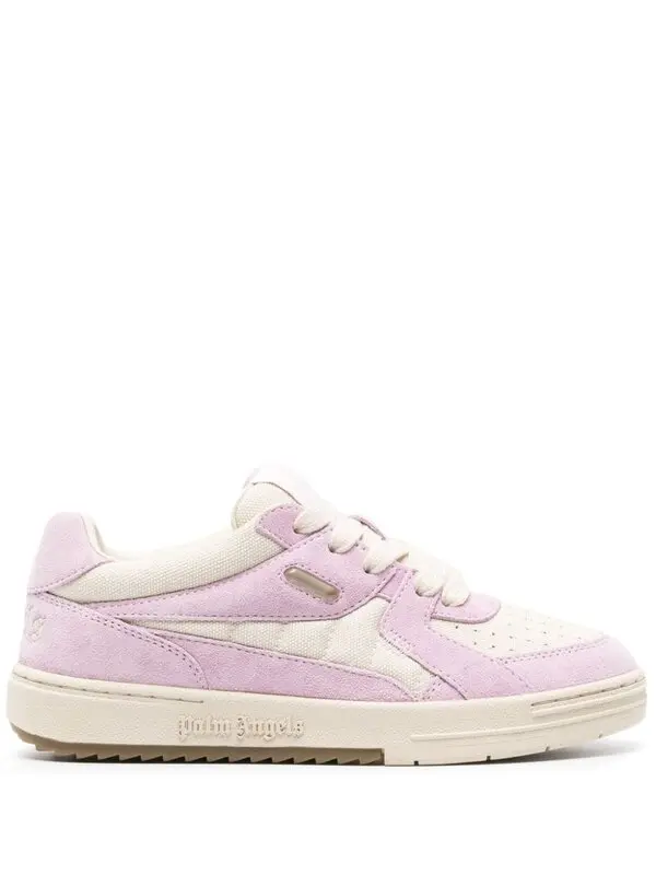 Palm Angels University Suede Sneakers - White