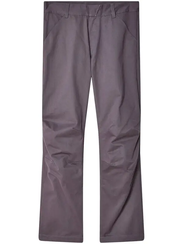 Olly Shinder Zip-Detailing Straight-Leg Trousers In Purple - 71