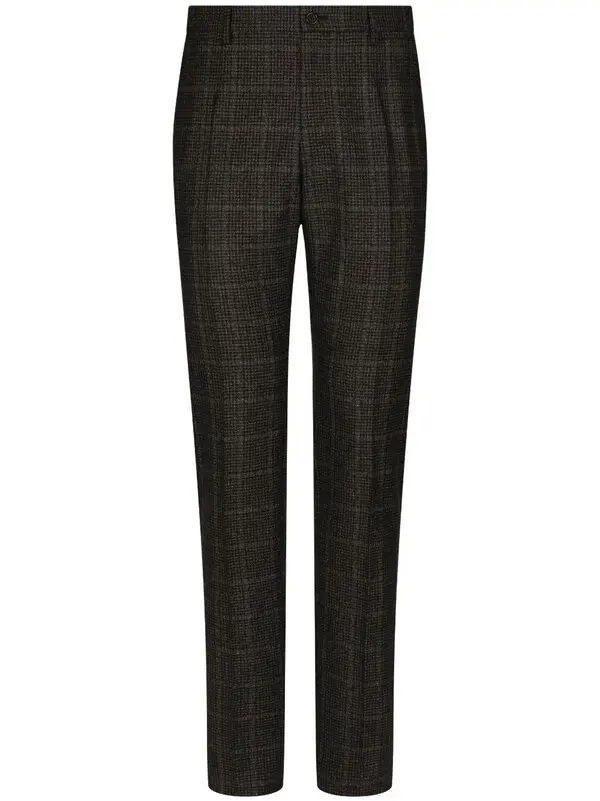 Dolce & Gabbana Plaid-check Tailored Trousers - Neutrals