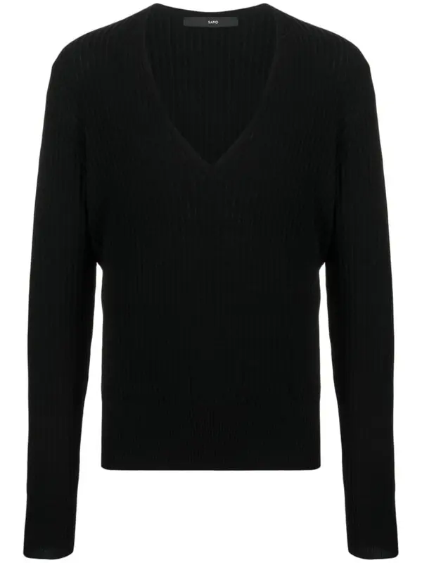 SAPIO V-neck Virgin Wool Jumper