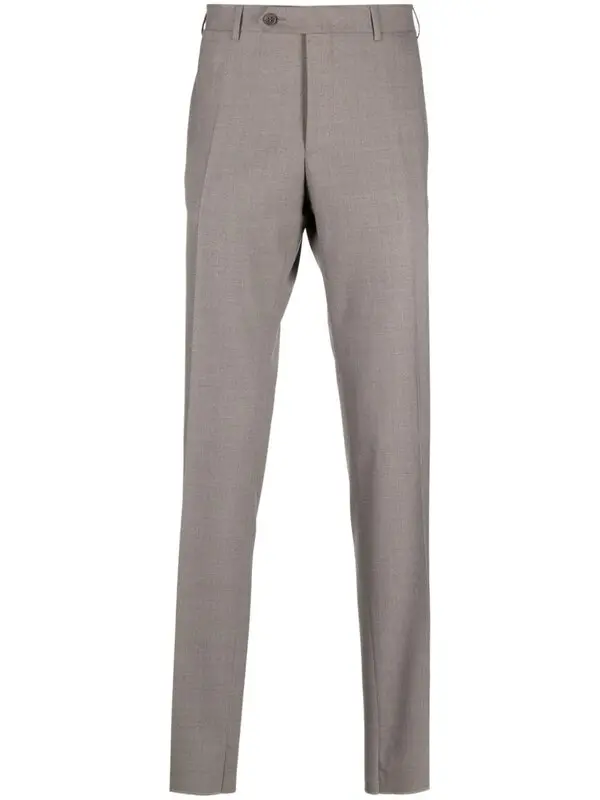 Canali Mid-rise Tailored Trousers - Neutrals