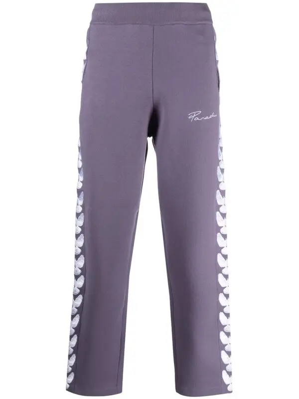3.PARADIS Dove-embroidered Straight-leg Track-pant