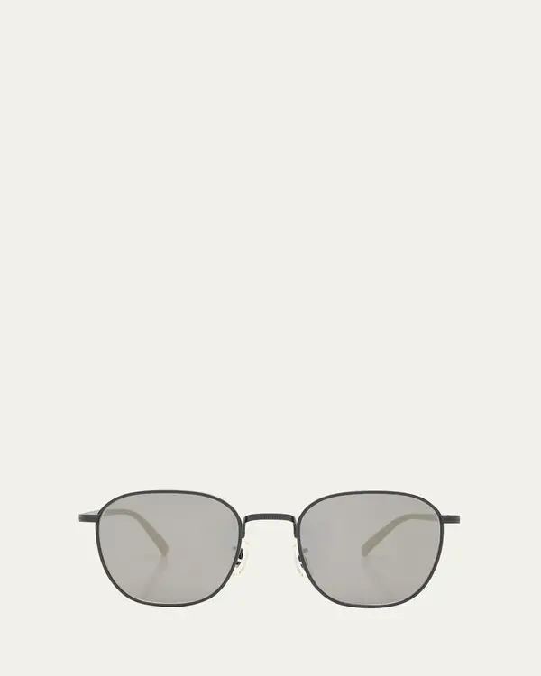 Oliver Spencer X Khaite Filigree Titanium Square Sunglasses - Matte Black
