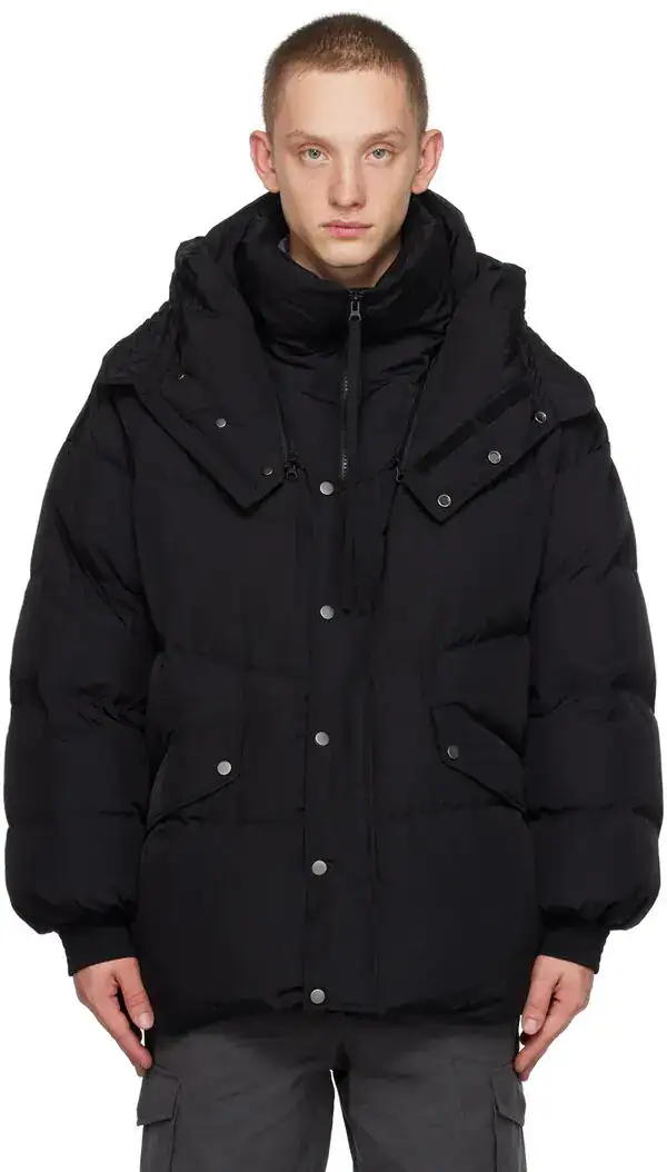 Hgbb Studio Black Barents Down Jacket In Jet Black - 45% Off 