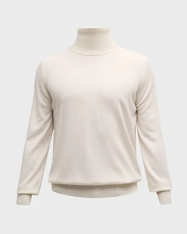 Brunello Cucinelli Cashmere Turtleneck Sweater - White