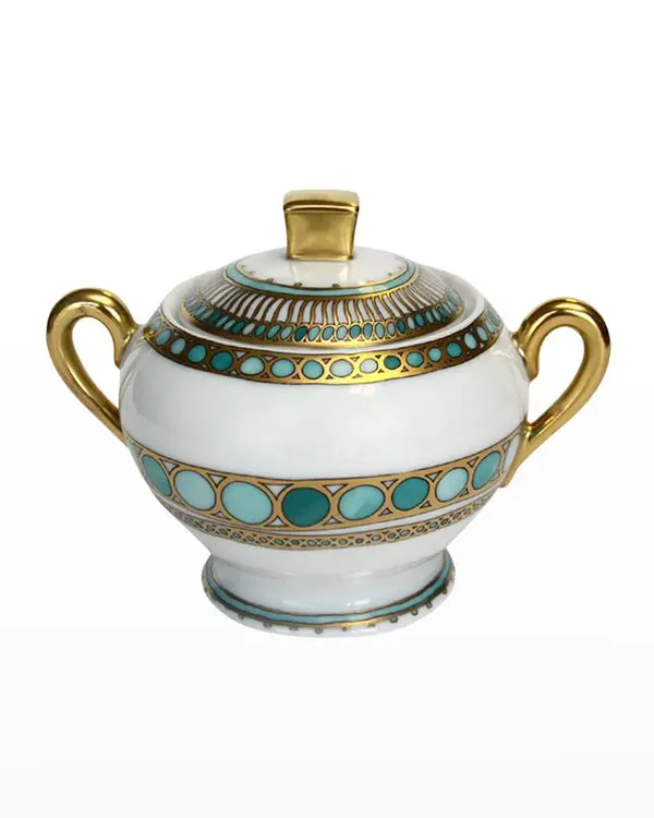 HAVILAND Syracuse Turquoise Sugar Bowl
