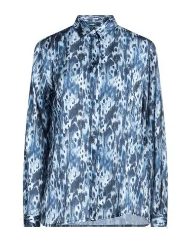 Roberto Cavalli Satin Animal Print Shirt - Blue