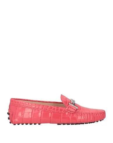 TOD'S Coral Leather Loafers