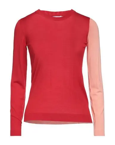 Partow Virgin Wool Lightweight Knit Sweater - Red