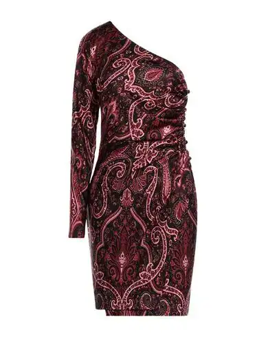 Buy Etro Mini Paisley-print One-shoulder Bodycon Dress - Red At 27% Off