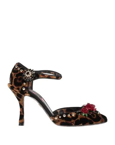 Dolce & Gabbana Leopard Print Velvet Pumps
