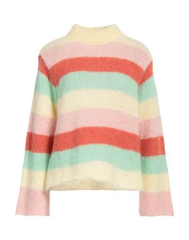ATTIC AND BARN Striped Mohair-blend Sweater - Yellow