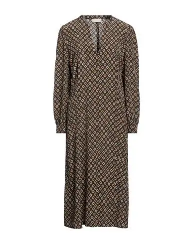 Buy Momoni Midi Dress Cocoa Silk - Brown At 56% Off | Editorialist