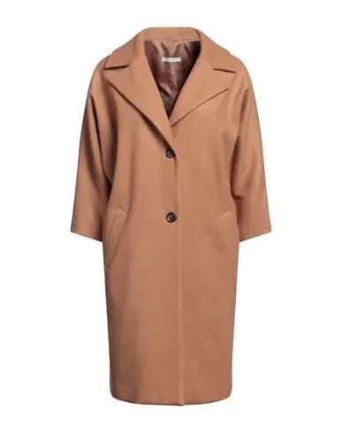 BIANCOGHIACCIO Coat In Acrylic, Polyester, And Wool - Beige