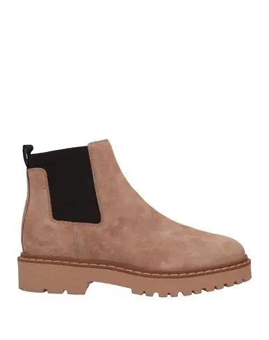 Hogan Ankle Boots In Leather And Textile Fibers
