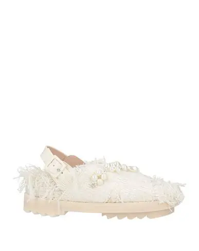 Buy Simone Rocha Sandals Ivory Soft Leather, Textile Fibers - White At ...